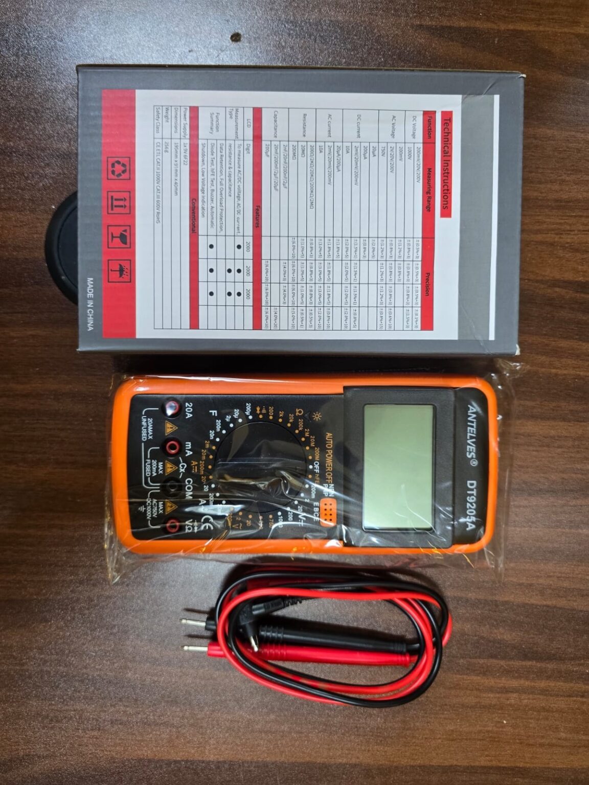 ANTELES DT9205A digital multimeter. – Wiltech